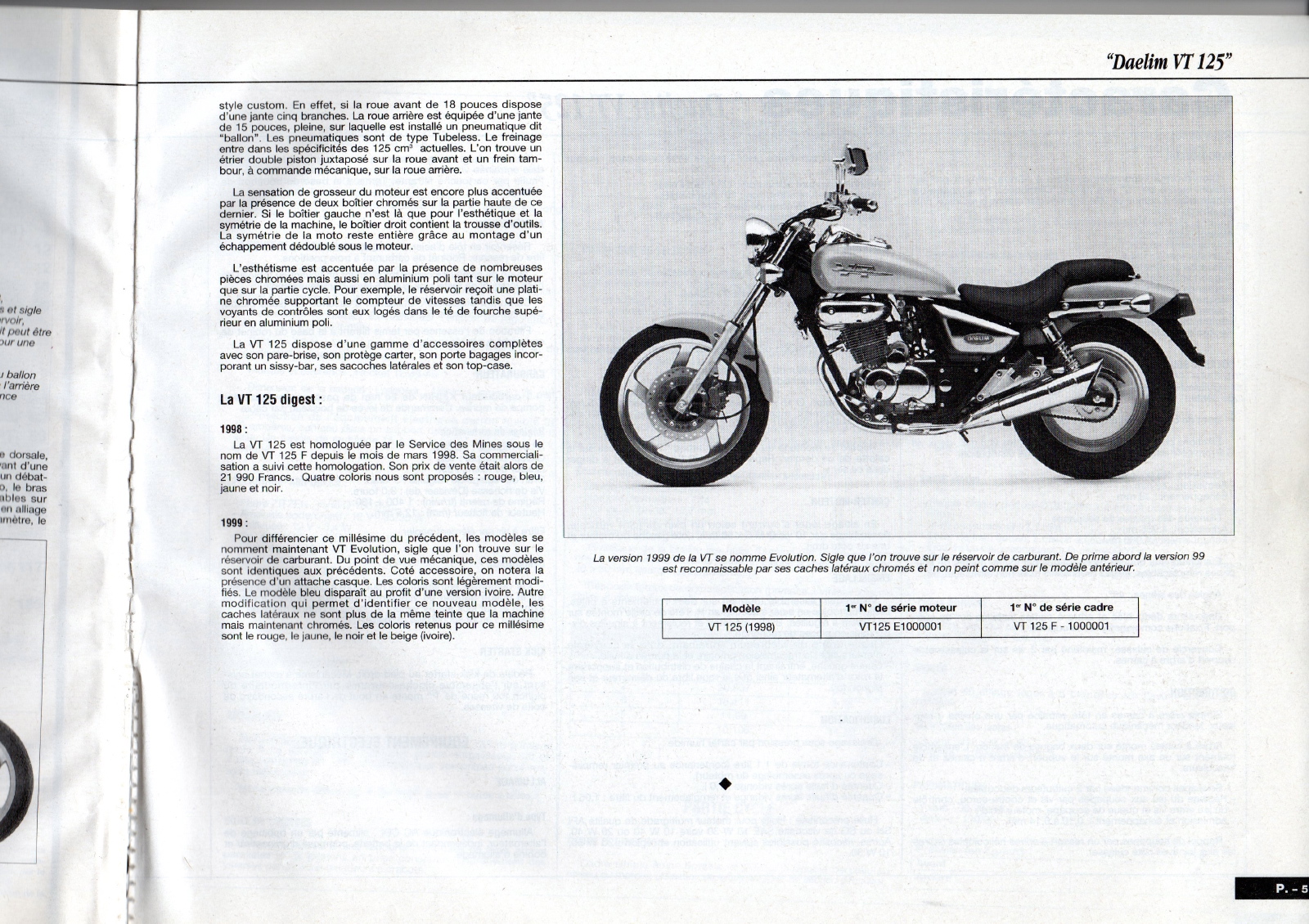 Présentation DAELIM + VT 125 F